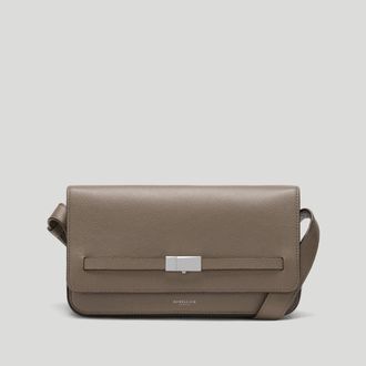 DeMellier The New York Crossbody Grain fin taupe fonc&eacute; DeMellier