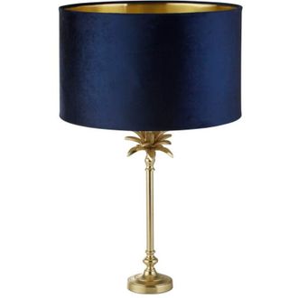 Searchlight Lampe de table Palm or avec bleu fonc&eacute; - EU81210AZ