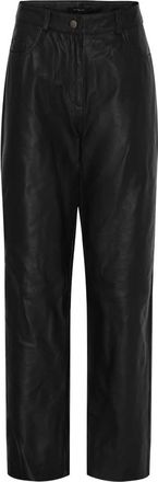 BTF-CPH Straight-Leg Leather Hosen - - Trousers - Damen - Schwarzk - 3XL