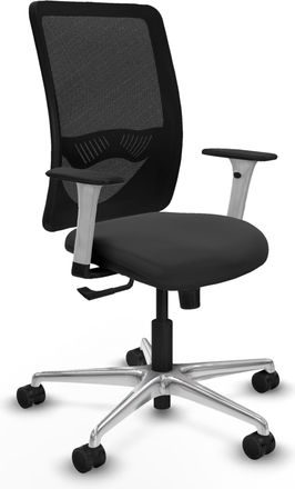 Piqueras y Crespo B&uuml;rostuhl Zulema mit wei&szlig;en und schwarzen Armlehnen, h&ouml;henverstellbare Lendenwirbelst&uuml;tze, ausgestattet mit Sincro 3 Positionen und Schneideschaum, Sc