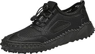 Generic Baskets à lacets pour homme - En maille respirante - Plates - Antidérapantes - Chaussures dextérieur pour homme - Légères et confortables - Chaussures
