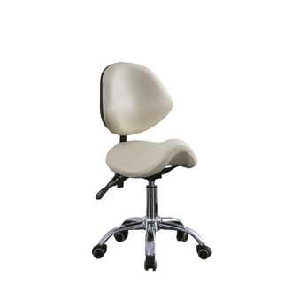 Generic Sattelhocker mit R&uuml;ckenlehne, ergonomischer Sattelstuhl, rollender Drehhocker, h&ouml;henverstellbar, geeignet for Sch&ouml;nheitssalons und Spas(Color-3)