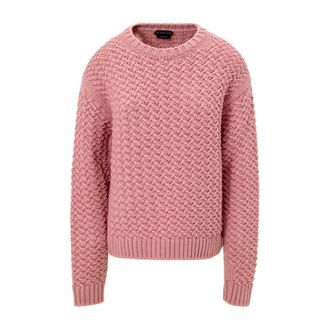 Tom Ford Pink Wollpullover mit Rundhalsausschnitt - - Knitwear - Damen - Rosa - S