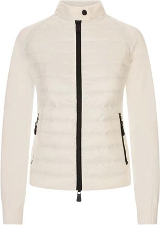 Moncler Femme, Vestes, Blanc, Taille: 36 FR Tricot Cardigan