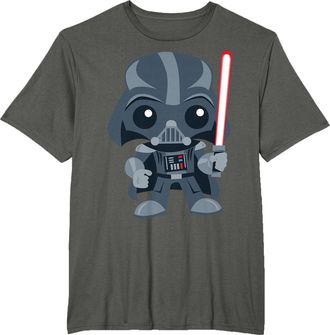 Star Wars Cute Darth Vader and Cartoon Saber T-Shirt
