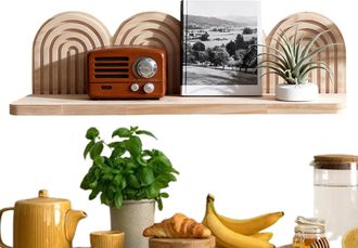 Generic B&ouml;hmische Wandregale, b&ouml;hmisches Treibholz, rustikales Aufbewahrungsregal f&uuml;r Schlafzimmer, Kinderzimmer, Bauernhof, K&uuml;che, Wohnzimmer, B&uuml;ro, Waschk&uuml;c