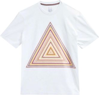 Paul Smith Homme, Tops, Blanc, Taille: L T-shirt Riga Piramidale