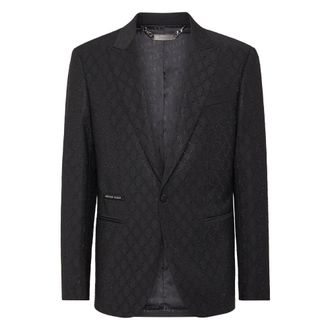 Philipp Plein Blazer Monogram - - Jackets - Herren - Schwarzk - 6XL