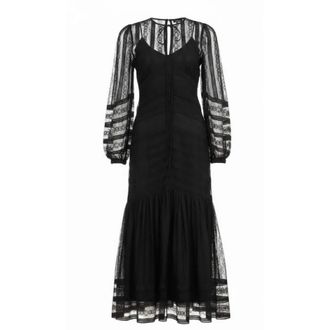 Twinset Femme, Robes, Noir, Taille: 36 FR Robe Midi &Eacute;vas&eacute;e