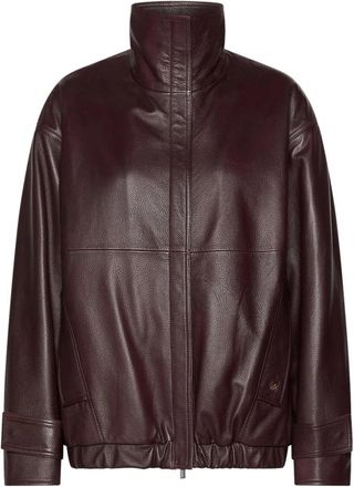 Marella Veste en cuir Mlllivrea - Femme - Vestes - Brun - Taille: 38 FR