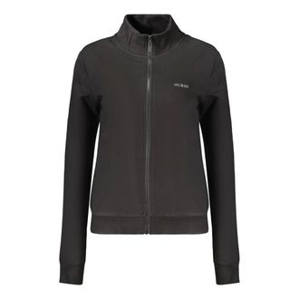 Guess Femme, Sweatshirts et sweats &agrave; capuche, Noir, Taille: 36 FR SweaT-shirt z fermetureure &eacute;clair longue