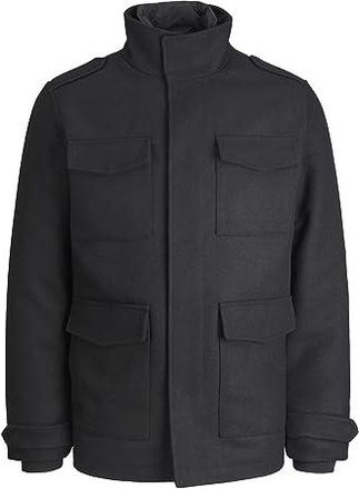 Jack & Jones Jack & Jones Jprblaparker Veste en Laine Sn, Noir, M Homme