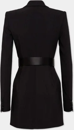 Dsquared2 Double-Breasted Satin-Trim Blazer - Black