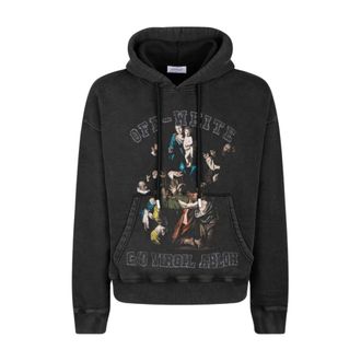 Off-white Graphic Print Hoodie - - Sweatshirts & Hoodies - Herren - Schwarzk - M