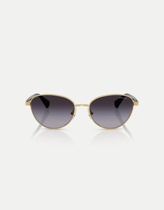 Ralph Lauren lunettes de soleil oeil-de-chat avec verres gris dor&eacute;