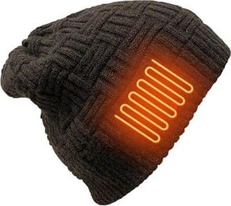 Generic [Nlrlo] Bonnet thermique - Bonnet chauffant &agrave; 3 r&eacute;glages temporaires - Bonnet dhiver tricot&eacute; souple | Bonnet &eacute;lectrique chaud et &eacute;pais en tissu confor