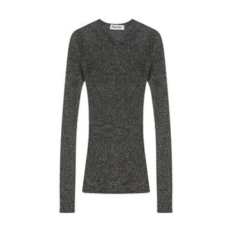 Miu Miu Maglia scollo a V - - Knitwear - Damen - Grau - L