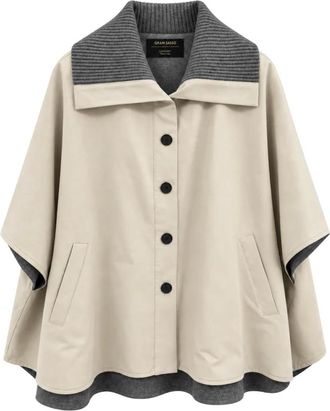 Gran Sasso Cape - Femme - Vestes - Beige - Taille: 38 FR