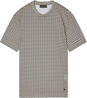 Emporio Armani Homme, Tops, Multicolore, Taille: L T-Shirt Jersey Imprim&eacute; G&eacute;om&eacute;trique
