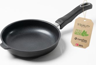 Squality Premium Bratpfanne PFAS frei 20 cm - Antihaft Pfanne beschichtet aus D&auml;nemark | Ofenfest bis 260 &deg;C, induktionsgeeignet, ergonomisch, f&uuml;r gesundes Koc