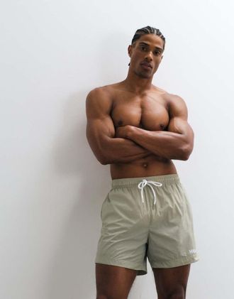 HUGO BOSS HUGO Red short de bain logo beige-Neutre