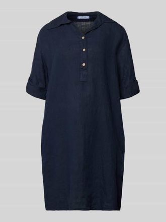 Zabaione Knielanges Leinenkleid mit Knopfleiste Modell Al44inii