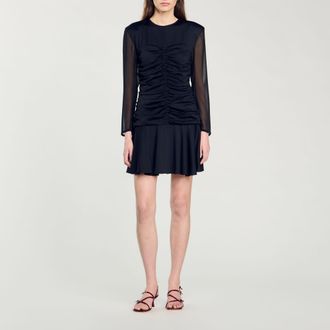 Sandro Robe courte drap&eacute;e