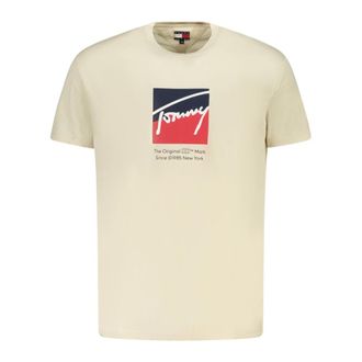 Tommy Hilfiger Homme, Tops, Beige, Taille: XL T-shirt &agrave; manches courtes