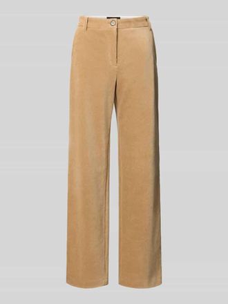 Marc Cain Wide Leg Anzughose aus Baumwoll-Mix Modell WUKARI