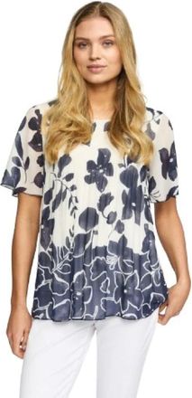 2-Biz Femme, Blouses et Chemises, Bleu, Taille: 38 FR Alba Topp