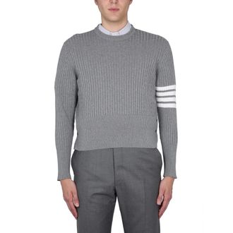 Thom Browne Baby Zopfmuster Rundhals-Pullover - - Knitwear - Herren - Grau - XL