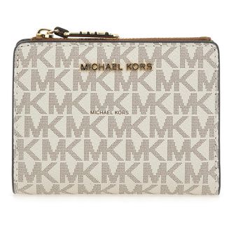 Michael Kors Women MD SNAP Coin Billfold Hand Bag, Vanilla/Lugg
