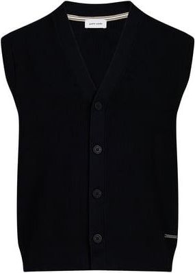 Pierre Cardin Gilet droit encolure V en coton m&eacute;lang&eacute;