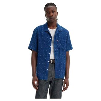 Levi's Mens The Sunset Camp Shirt Blues, Grid Indigo Double C, L
