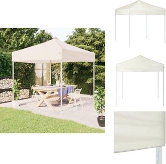 vidaXL Vidaxl - Tente de réception pliable Crème 2x2 m - Tente Pliante - Gazebo - Parasol - Abri Solaire - Événement Extérieur