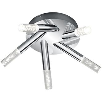 Trio Plafonnier led 5x31w ip44 chrome et acrylique transparent - trio - bolsa 9892065 9892065 9892065 9892065 9892065 9892065
