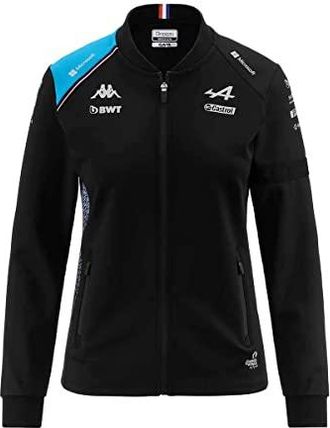 Kappa Sweatshirt Zip Femme Atrisa BWT Alpine F1 Team Officiel Formule 1 - Noir - S