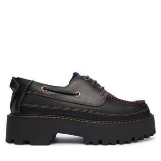 Tommy Jeans Halbschuhe Tommy Jeans Archive 01 Boat Shoe Leather EN0EN03003 Schwarz