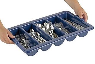 Esmeyer 200-teiliges 137-200 Besteckset Monita, aus Edelstahl 18/0, für 40 Personen, inklusive Besteckbehälter aus Kunststoff, 44.5 x 34 x 9 cm, Silber