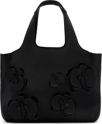 Oscar De La Renta The Laser-Cut Mini Tote Bag aus Topas - Schwarz