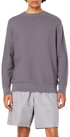 A|X Armani Exchange Mens Round Neck, Cuffed Sleeves Pullover Sweater, Quiet Shade, Small