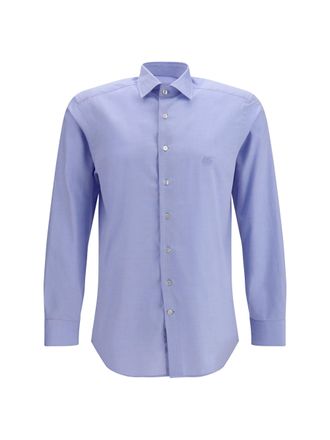 Etro Mens Cotton Shirt Roma Light Blue