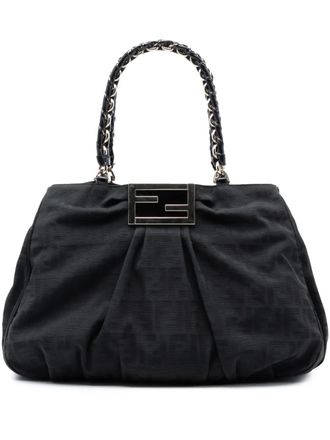Fendi petit sac Zucca Canvas Mia Chain (2000-2010) - Noir