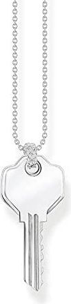 Thomas Sabo Collier à chaîne argent sterling Oxyde de Zirconium femme, Argenté, One Size - KE2129-001-21-L45V