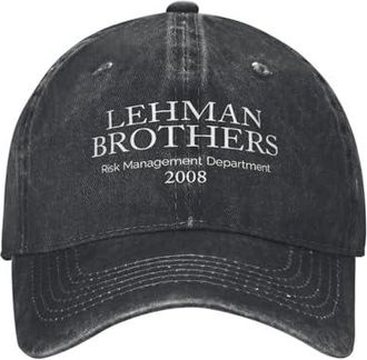 Generic Casquette Homme, Lehman Brothers Gestion des Risques 2008 Casquettes imprim&eacute;es Hommes Bonnet de Camionneur en Coton pour Femmes Casquette de Baseball 