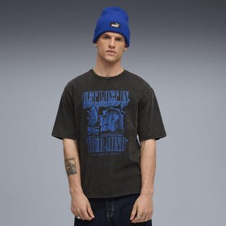 Puma Graphic Paradise Mindset Washed Boxy T-Shirt Herren, Kleidung, Schwarz, XL