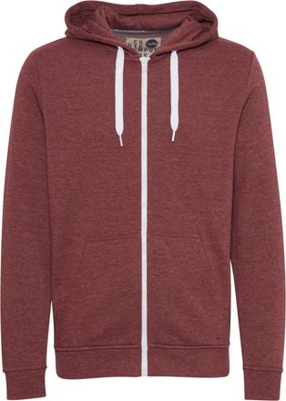Solid SDOlli Zip-Hood Herren Sweatjacke Kapuzenjacke Hoodie mit Kapuze Kordelzug Reißverschluss Kängurutasche Regular fit, Größe:2XL, Farbe:Wine Red Melange
