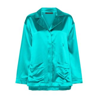 Max Mara Gr&uuml;ner Seiden-Satin-Blazer - - Jackets - Damen - Gr&uuml;n - XS