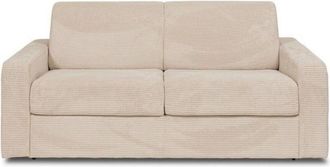 Inside75 Inside75 - Canap&eacute; convertible express midnight 140cm matelas 16cm velours C&ocirc;tel&eacute; beige