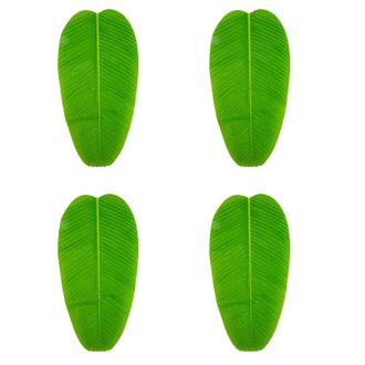 BESPORTBLE 4 St&uuml;ck Teiliges Hitzebest&auml;ndige Tischsets Blattform rutschfeste Tischunterlagen aus Hochwertigem Seidenstoff Sch&uuml;tzende Desktop Cup Kissen f&uuml;r B&uuml;ro Z